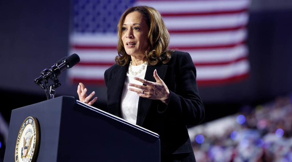 Kamala Harris does not agree with protester who shouted ‘genocide,’ her ...