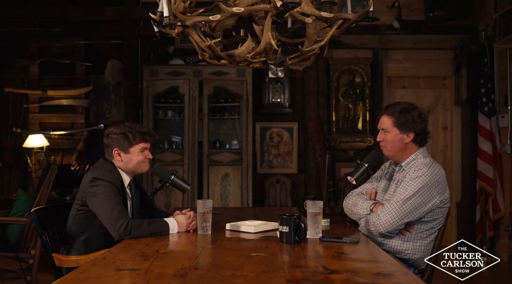 Tucker Carlson hosts Nick Fuentes for a friendly conversation about ...