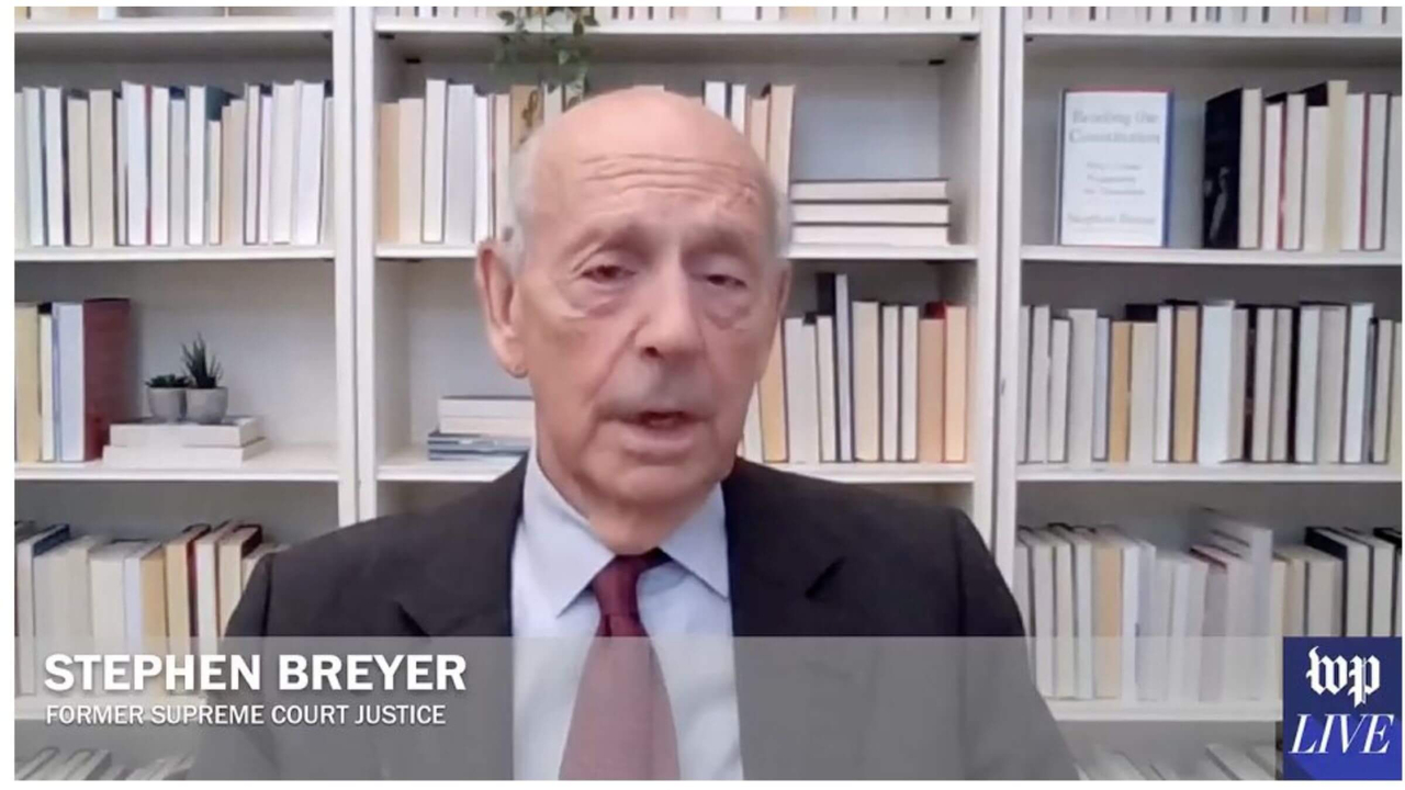 Why are all the books shelved backward behind Stephen Breyer? – The Forward