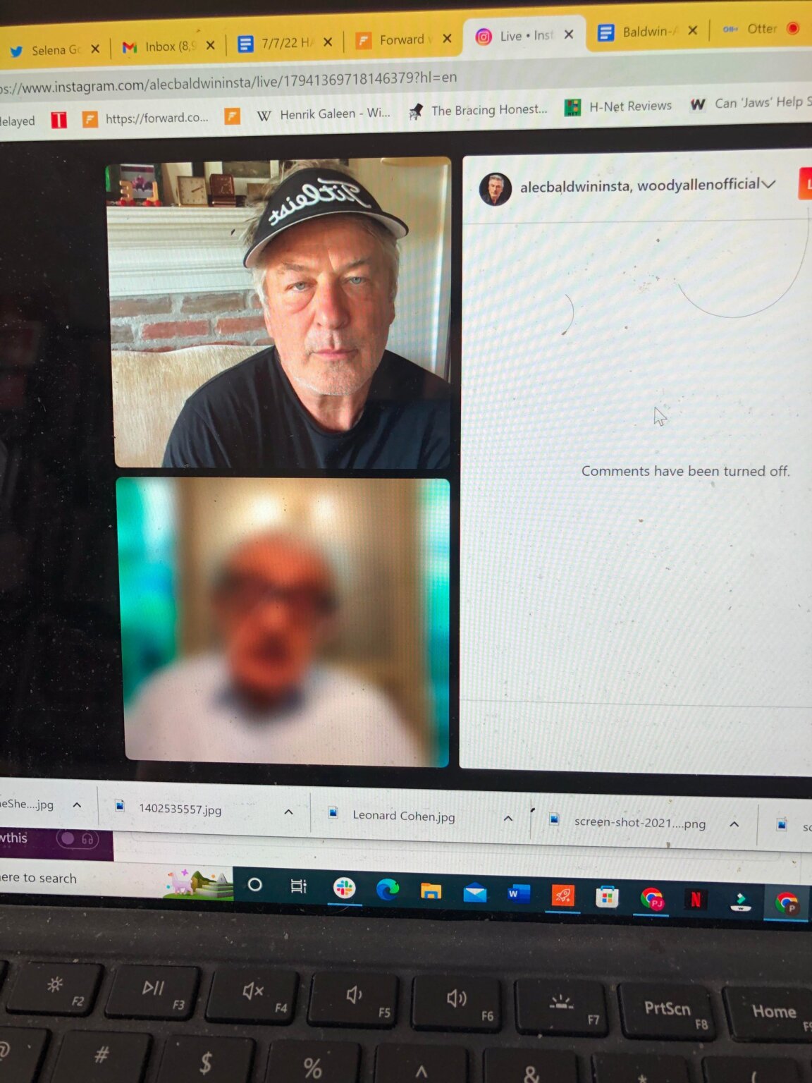 Alec Baldwin interviewed Woody Allen on Instagram — the tech issues ...