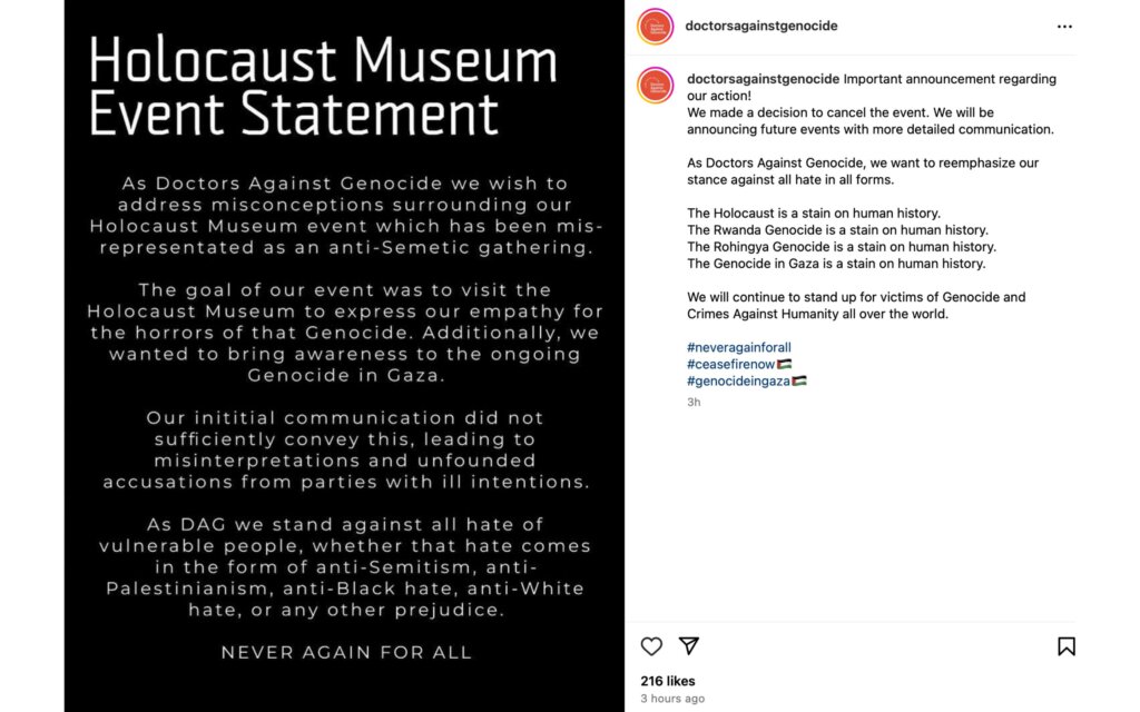 Pro-Palestinian group cancels protest at US Holocaust Museum – The Forward